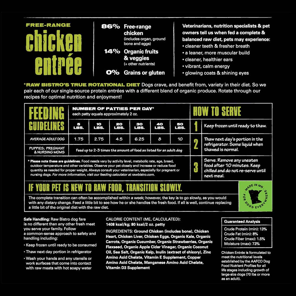 3 lb. Frozen Chicken Entree 6 Pack – Raw Bistro